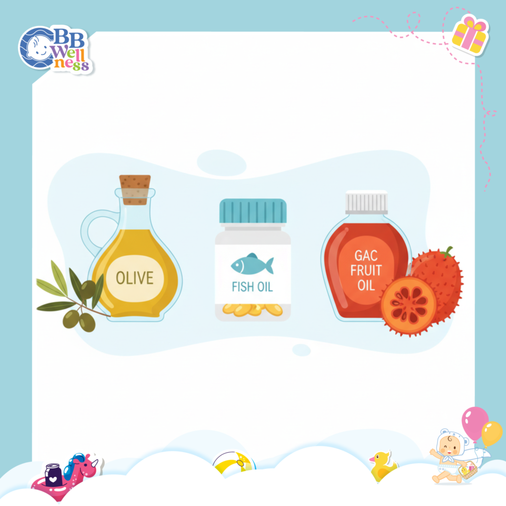 Dầu oliu, dầu cá hay dầu gấc: Loại nào tốt nhất cho bé ăn dặm? - BB ...